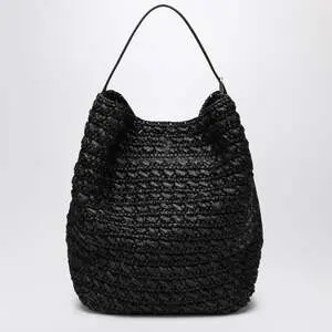 TOTEME Raffia Tote Bag With Leather Handle