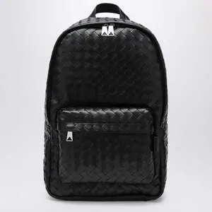 Bottega Veneta Medium Intrecciato Leather Backpack - Black
