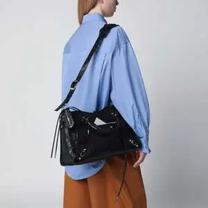 Balenciaga Le City Medium Arena Lambskin Leather Bag