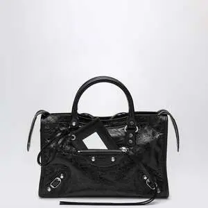 Balenciaga Le City Small Lambskin Leather Bag - Black