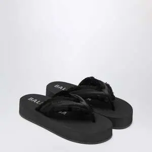 Balenciaga Jet Lag Thong Sandals - Black