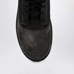 Balenciaga Combat Strike Low Lace-up Suede Boots - Brown