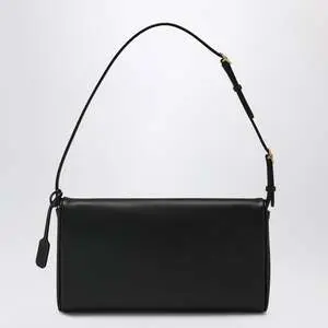 Valentino Garavani Vlogo Leather Clutch Shoulder Bag - Black