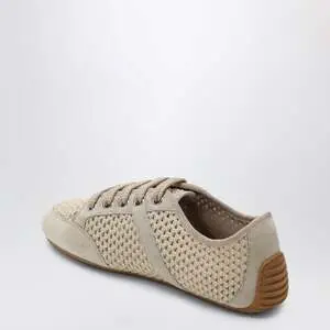 Givenchy Slim Sneakers In Mesh And Suede - Beige