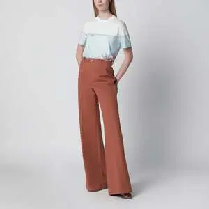 Chloé Logo T-shirt In Cotton Jersey - Multicolor