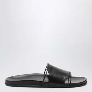 THE ROW Vivienne Nappa Slide Sandals - Black