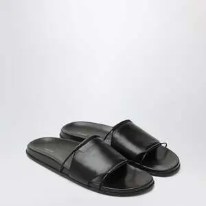 THE ROW Vivienne Nappa Slide Sandals - Black