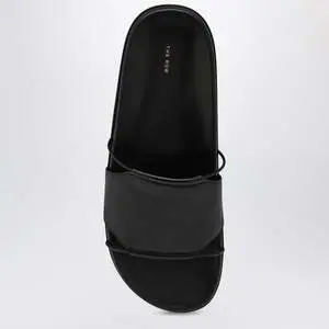 THE ROW Vivienne Nappa Slide Sandals - Black
