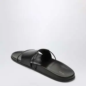 THE ROW Vivienne Nappa Slide Sandals - Black
