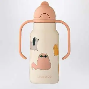LIEWOOD Stainless Steel Thermal Bottle With Handles Yellow