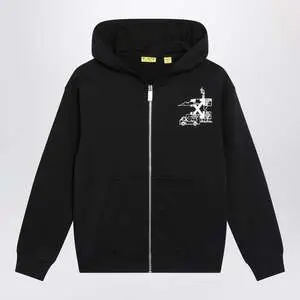 OFF-WHITE™ Cotton Zip Hoodie With Logo Prints