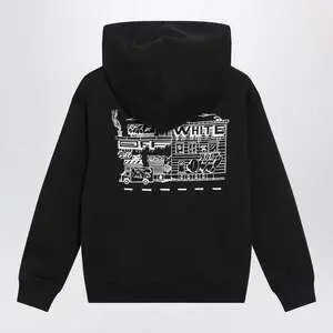 OFF-WHITE™ Cotton Zip Hoodie With Logo Prints