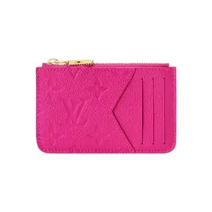 LOUIS VUITTON Romy Card Holder 'frozen Orchid Monogram Embossed Empreinte Cowhide Leather