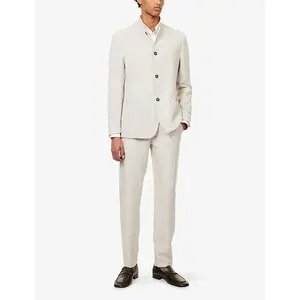 Eleventy Slim-leg Linen-blend Jogger Trousers - Sand