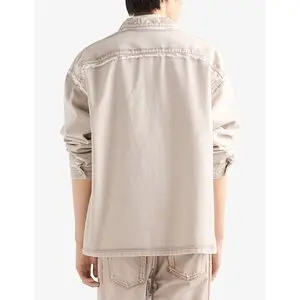 Prada Bull Zipped Denim Shirt
