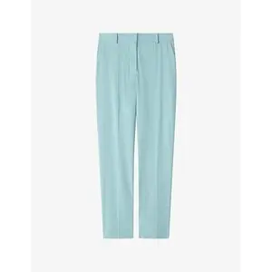 JOSEPH Slim-fit Mid-rise Trousers - Chambray