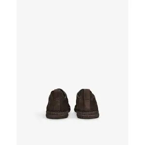 Zegna X3 Triple Stitch Suede Espadrilles - Dark Brown