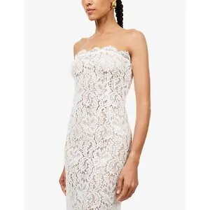 HYPHEN Bandeau Lace Maxi Dress