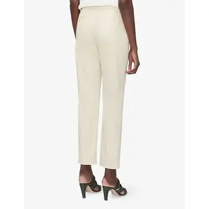 JOSEPH Coleman Slim-fit Mid-rise Stretch-cotton Trousers - Marble
