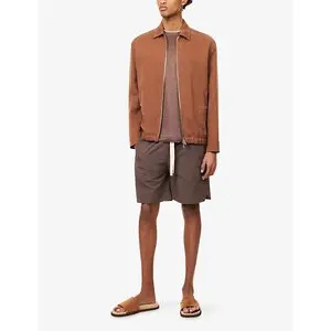 Eleventy Drawstring Linen-blend Shorts