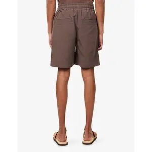 Eleventy Drawstring Linen-blend Shorts