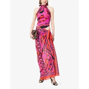 Emilio Pucci Long Pareo Collane-print Cotton Sarong
