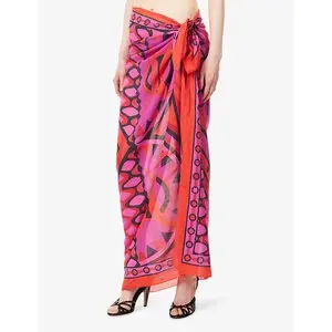 Emilio Pucci Long Pareo Collane-print Cotton Sarong