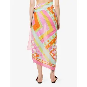 Emilio Pucci Long Pareo Collane-print Cotton Sarong - Multicolor