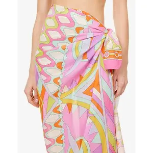 Emilio Pucci Long Pareo Collane-print Cotton Sarong - Multicolor