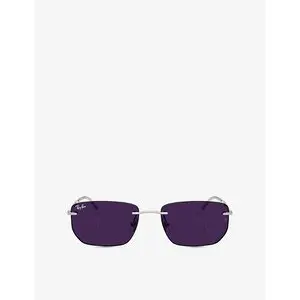 Ray-ban Irregular-frame Metal Sunglasses - Silver