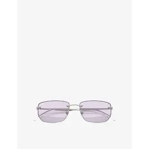 Ray-ban Irregular-frame Metal Sunglasses - Silver