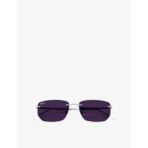 Ray-ban Irregular-frame Metal Sunglasses - Silver