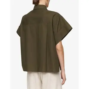 JOSEPH Flap-pocket Cotton-poplin Shirt - Palm Leaf