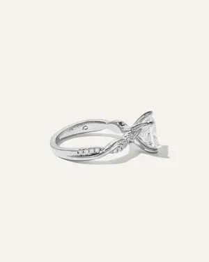 Quince Lab Grown Diamond Princess Twisted Engagement Ring 2ct - Platinum