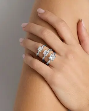Quince Lab Grown Diamond Princess Twisted Engagement Ring 2ct - Platinum
