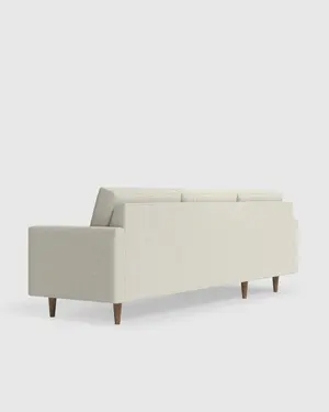 Quince Atlas Midcentury Chaise Sectional In Performance Basketweave - Fog