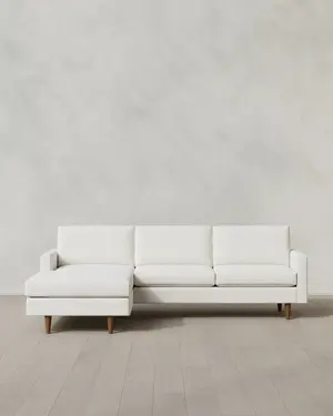 Quince Atlas Midcentury Chaise Sectional - Marshmallow