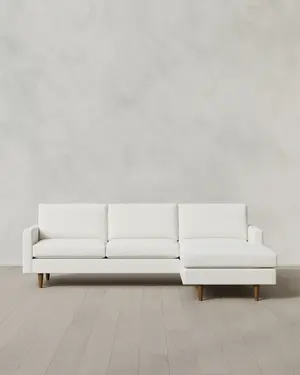 Quince Atlas Midcentury Chaise Sectional - Marshmallow