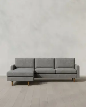 Quince Atlas Midcentury Chaise Sectional - Slate