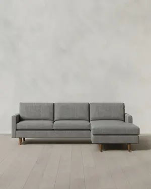 Quince Atlas Midcentury Chaise Sectional - Slate