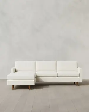 Quince Atlas Midcentury Chaise Sectional - Snow