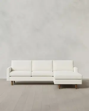 Quince Atlas Midcentury Chaise Sectional - Snow