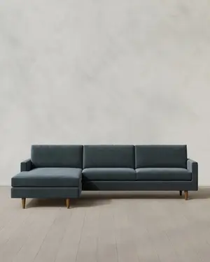 Quince Atlas Midcentury Chaise Sectional - Pine
