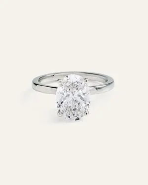 Quince 3ct Lab Grown Diamond Oval Engagement Ring - Platinum