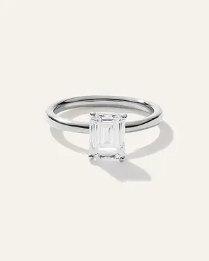 Quince Lab Grown Diamond Emerald Engagement Ring 1.50ct - Platinum