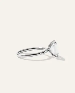 Quince 3ct Lab Grown Diamond Emerald Cut Engagement Ring - Platinum