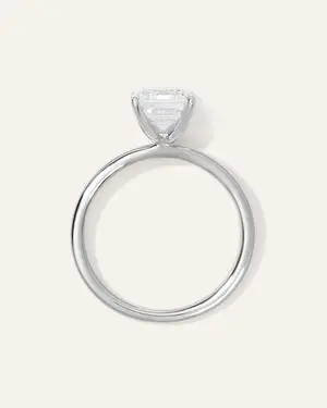 Quince 3ct Lab Grown Diamond Emerald Cut Engagement Ring - Platinum