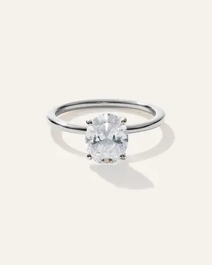 Quince Lab Grown Diamond Oval Petite Classic Engagement Ring, 1.50ct - Platinum