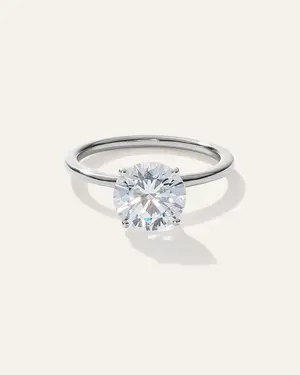 Quince Quince Lab Grown Diamond Round Petite Classic Engagement Ring, 2ct Platinum