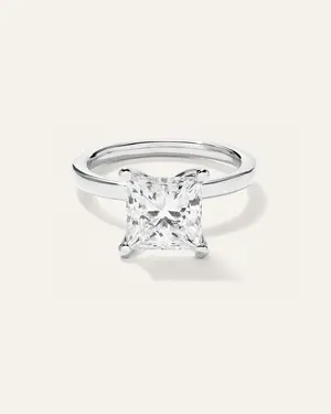 Quince Lab Grown Diamond Princess Cut Engagement Ring 3ct - White Gold